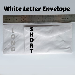White Letter Envelope 50 Pcs Short Small Mailing Sobre | Shopee Philippines