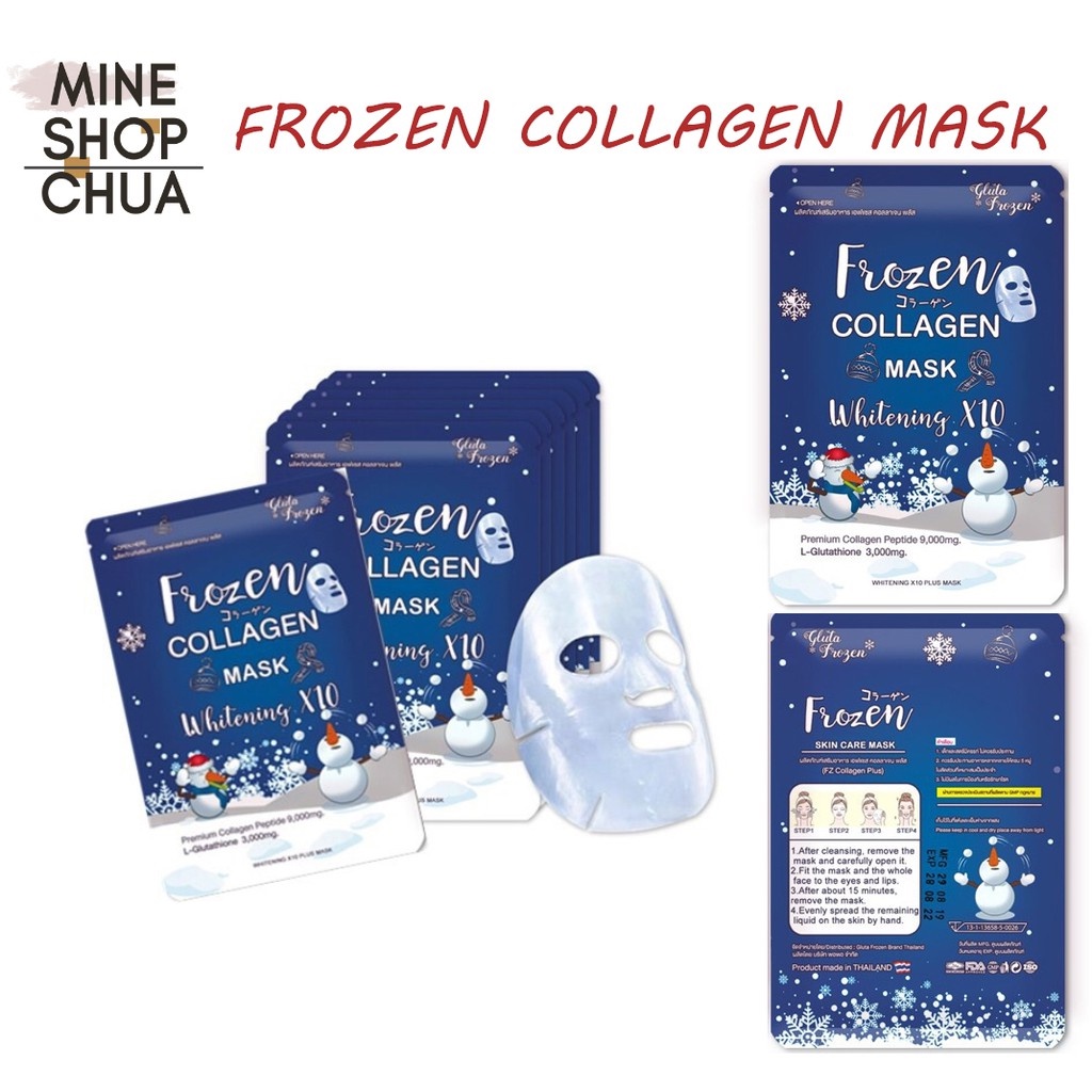 FROZEN COLLAGEN FACIAL MASK WHITENING X10 .beauty mask collagen ...