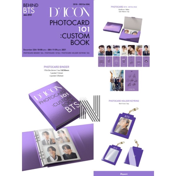 BTS DICON PHOTOCARD 101: CUSTOM BOOK | Shopee Philippines