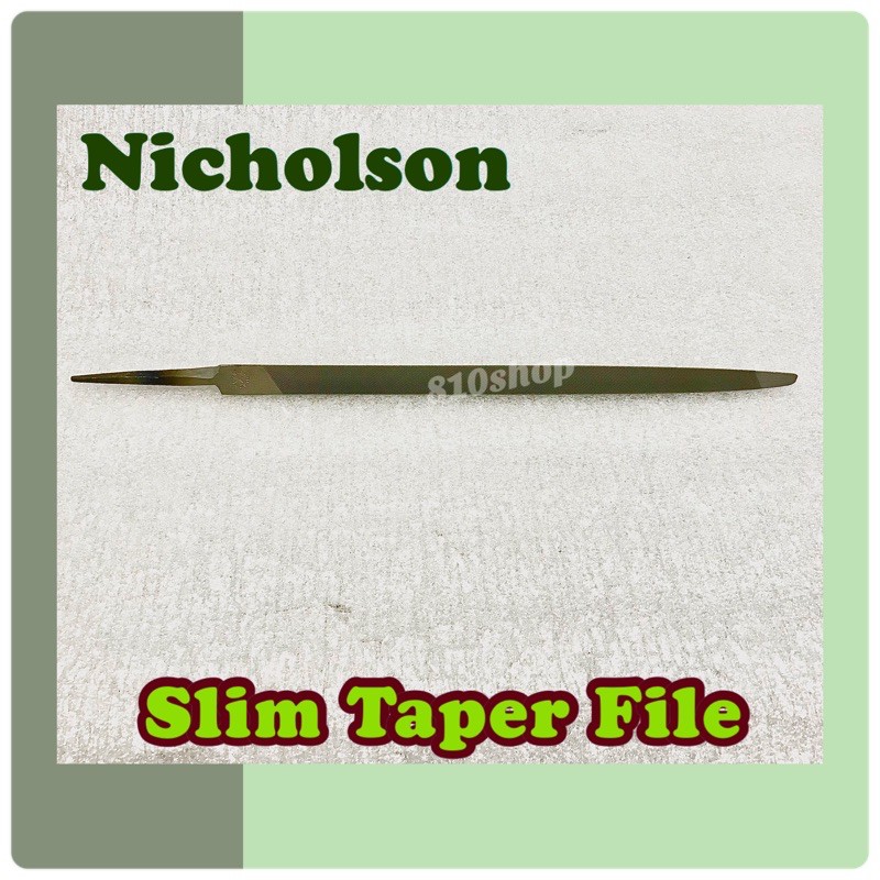 Nicholson Slim Taper File Kikil Tres Kantos 4” 5” 6” 7” 8” 10” | Shopee ...