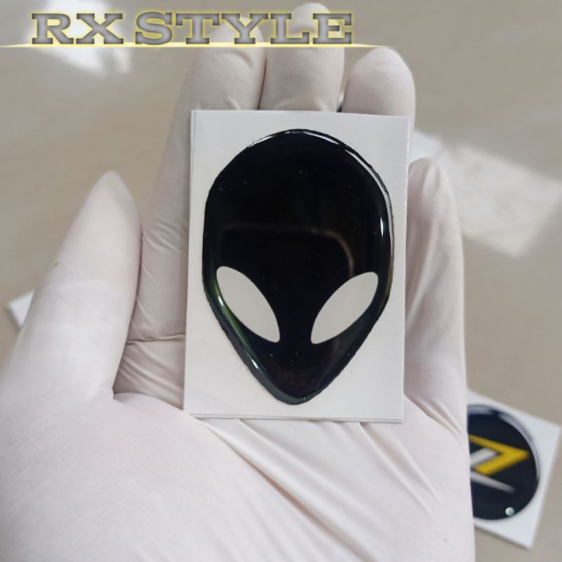 Alienware logo Embossed sticker Flex resin emblem sticker | Shopee ...