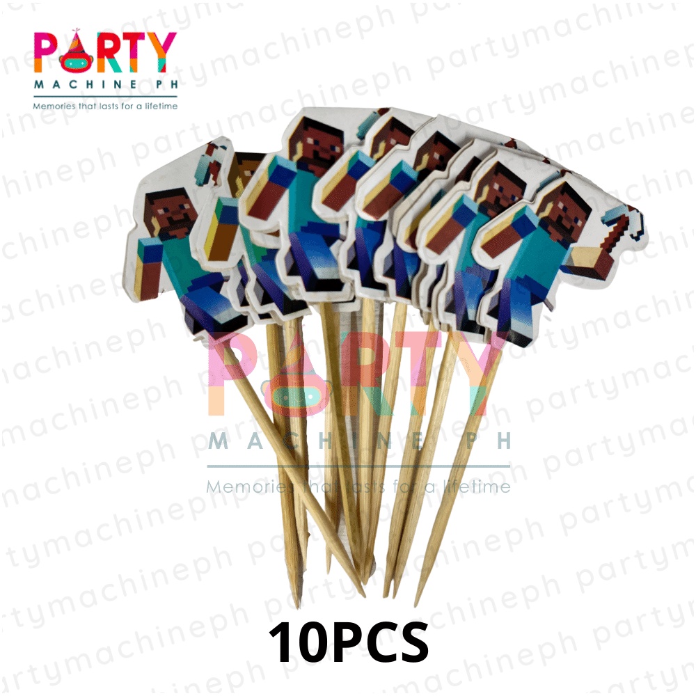 10pcs minecraft cupcake topper / minecraft toothpick topper / minecraft ...