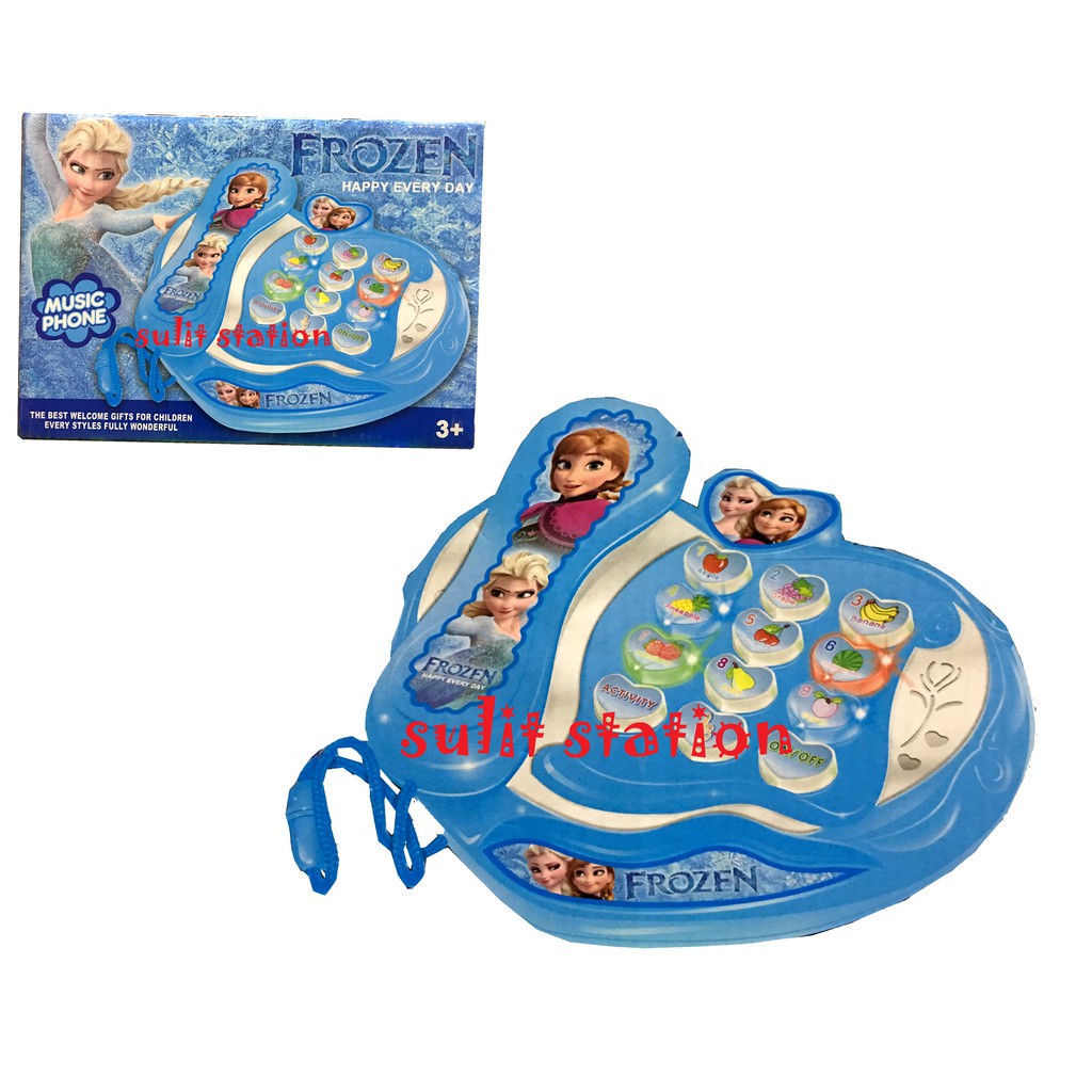 FROZEN ELSA ANNA MUSICAL LIGHTED BATTERY OPERATED TELEPHONE PHONE TOYS ...