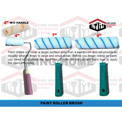 PAINT ROLLER BRUSH (SIZES: 4"/7"/9") | Shopee Philippines