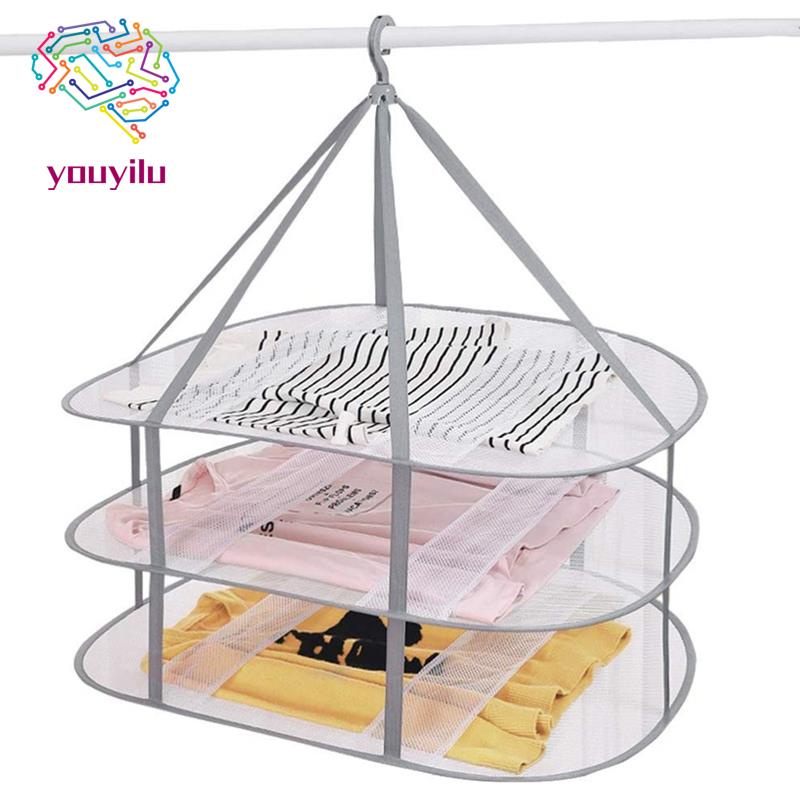 Sweater Drying Rack Hanging Clothes Hanging Dryer Laundry Mesh Drying ...