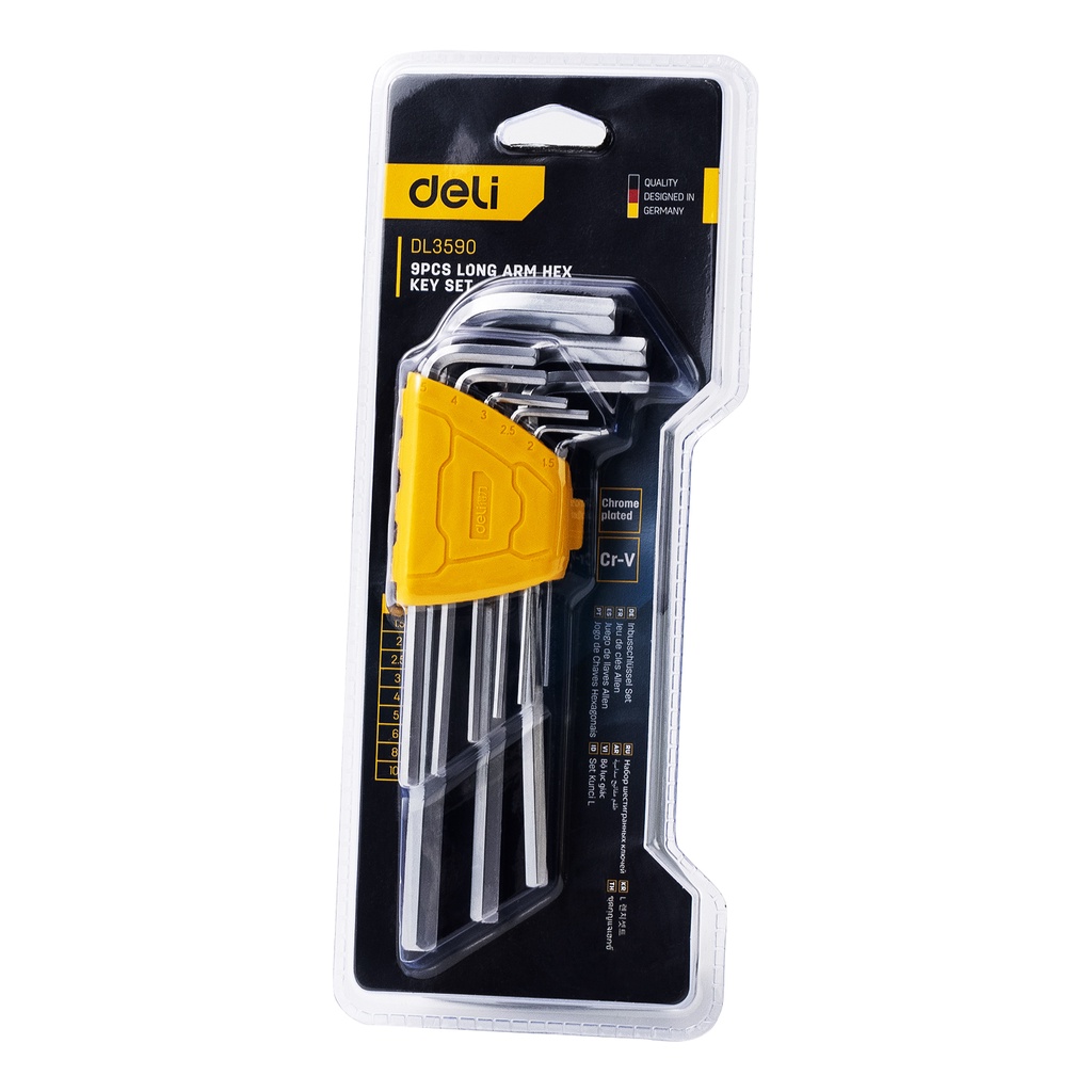 Deli 9PCS Hex Key Sets Hexagonal Wrench Allen Wrench Set EDL3590 ...