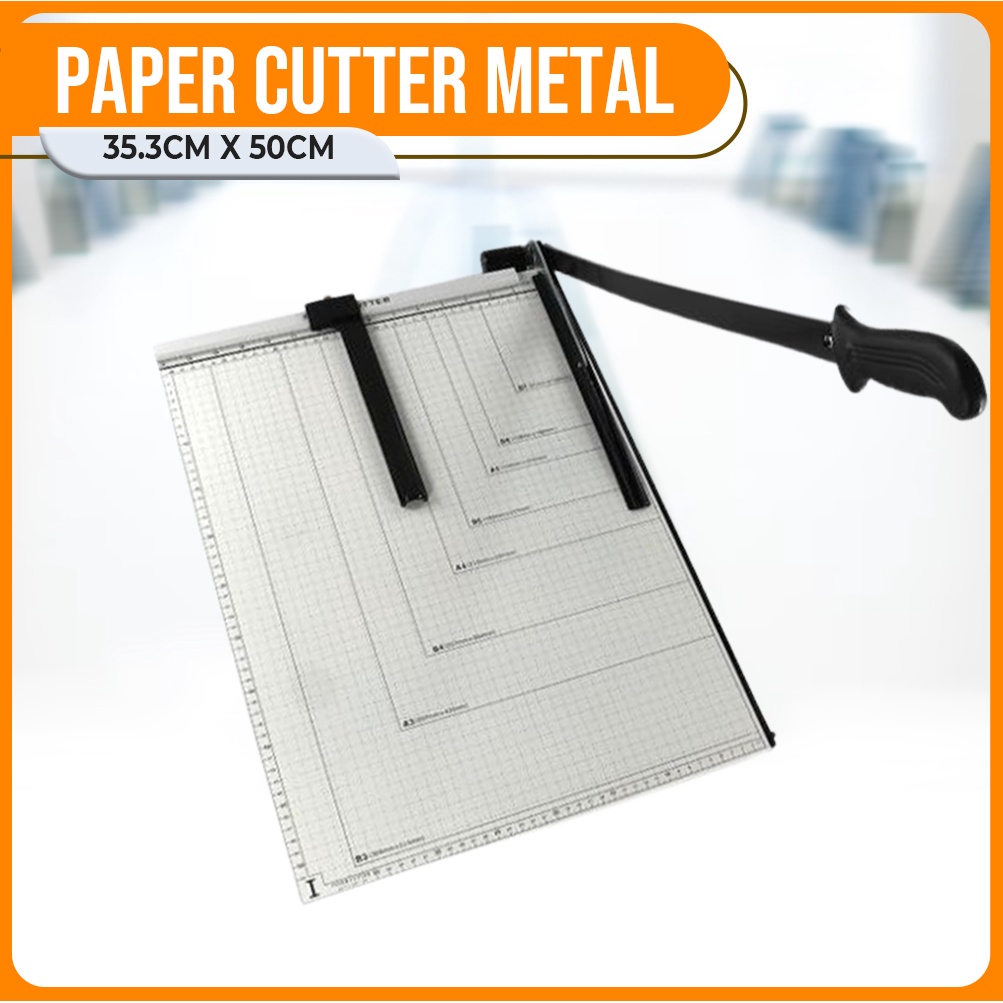 Paper Cutter Metal B3 Size 35.3cm x 50cm Large format Trimmers Officom ...