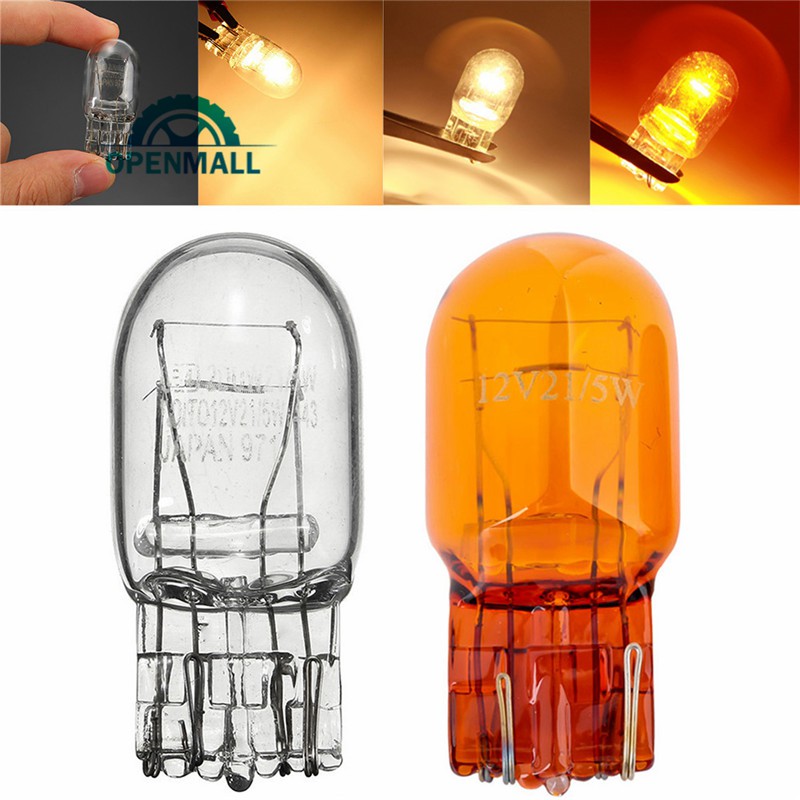 OM 2Pcs T20/T10 Halogen Lamp Glass Daytime Running Light Turn Signal ...