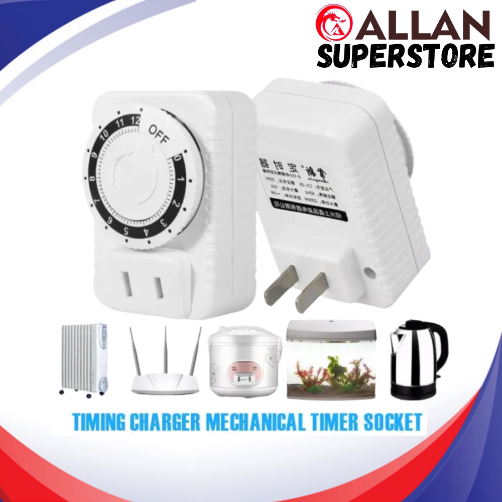Allan Superstore 12 Hour Dial Electrical Mechanical Time Wall Plug ...