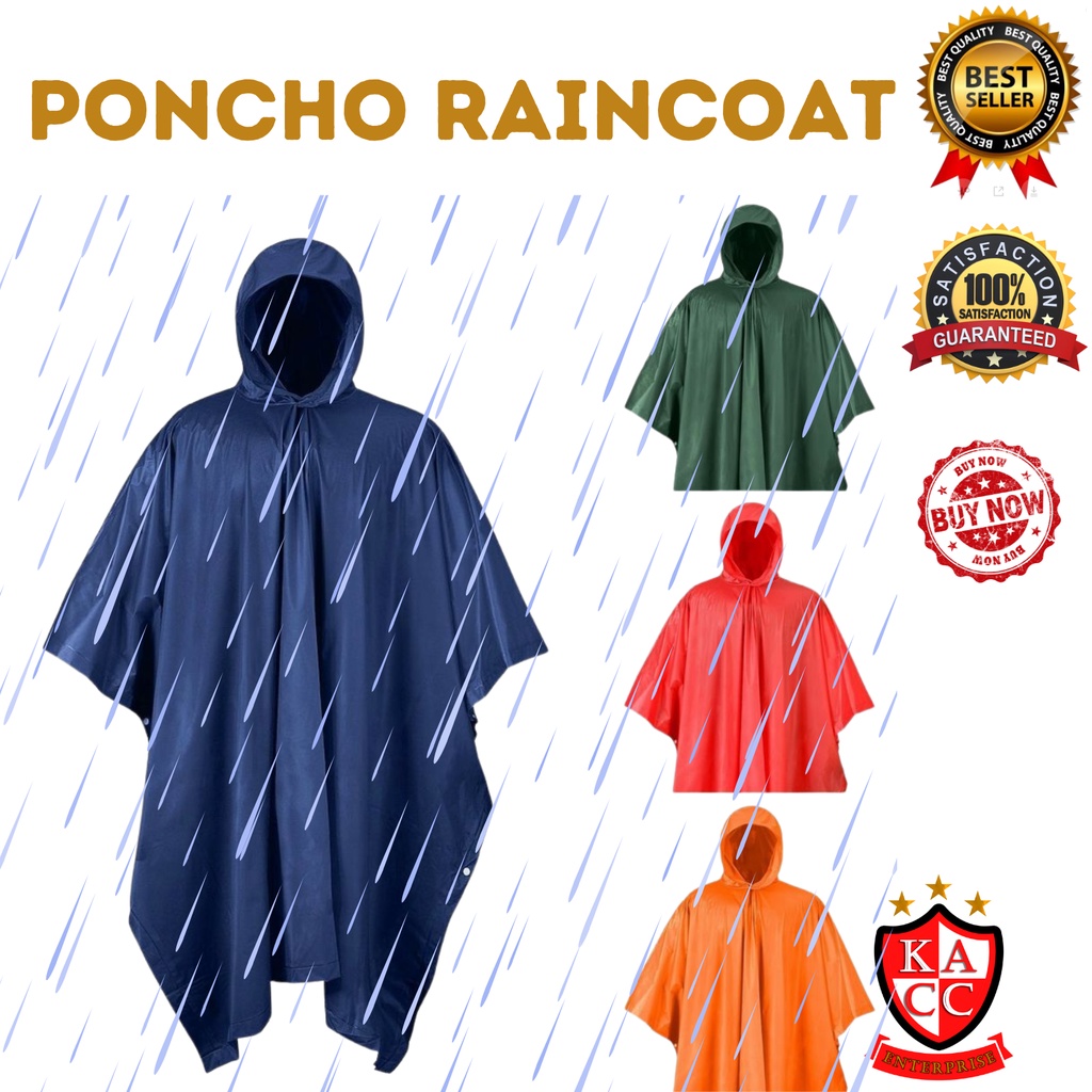 [KACC]Heavy Duty Poncho Raincoat for Adult Rainy Season Butterfly ...