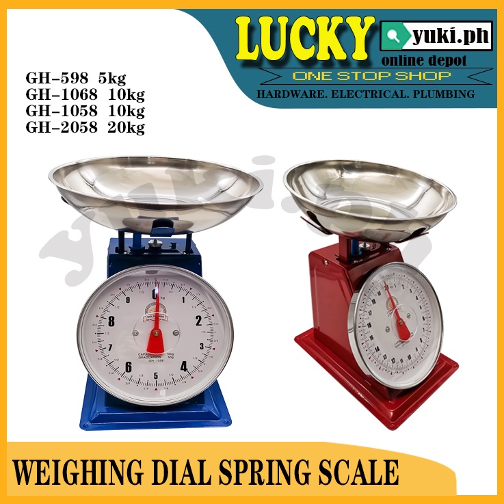 GOLDHORSE WEIGHING SCALE DIAL SPRING SCALE ROUND(5kg/10kg/20kg ...