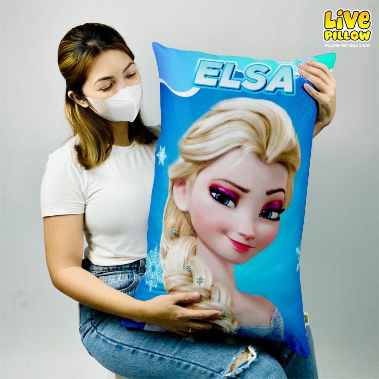LIVEPILLOW Frozen Elsa Anna pillow toys BIG size 18x28 inches | Shopee ...