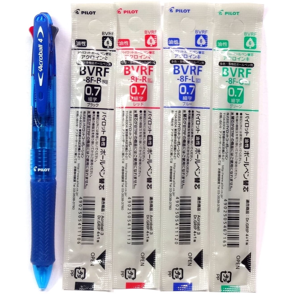 Pilot Japan Acroball Multipen Refill BVRF 0.3mm 0.5mm 0.7mm 8MF 8EF 8F ...