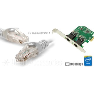 Intel Dual LAN Port 2-Port Gigabit Ethernet LAN Card with PXE Bootrom ...