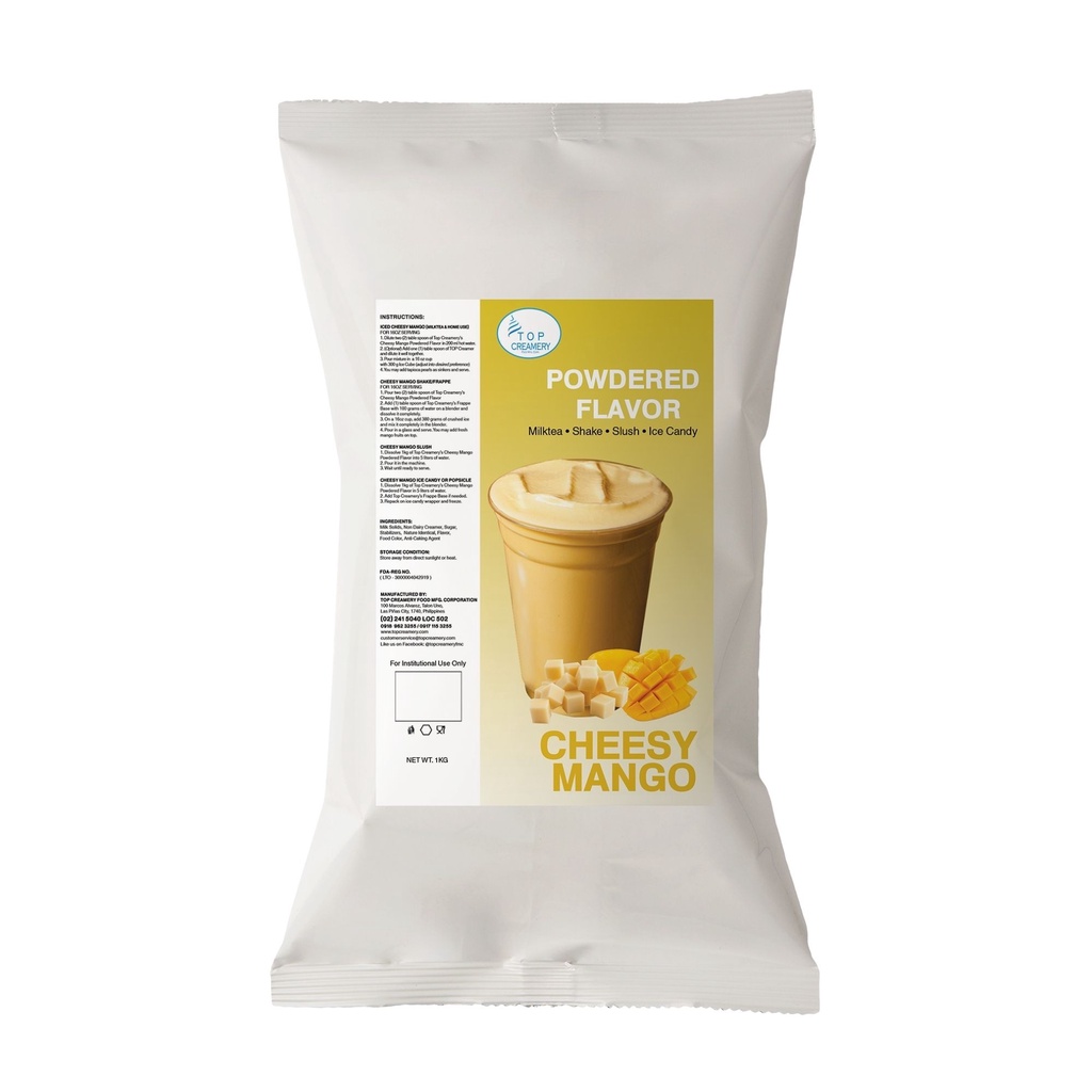 Top Creamery Cheesy Mango Powdered Flavor 1kg | Shopee Philippines