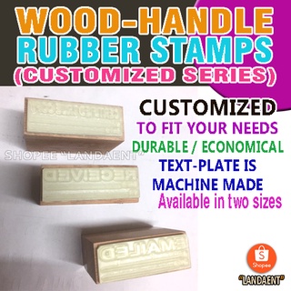 Wood Handle Rubber Stamps (Customized Series) | Shopee Philippines