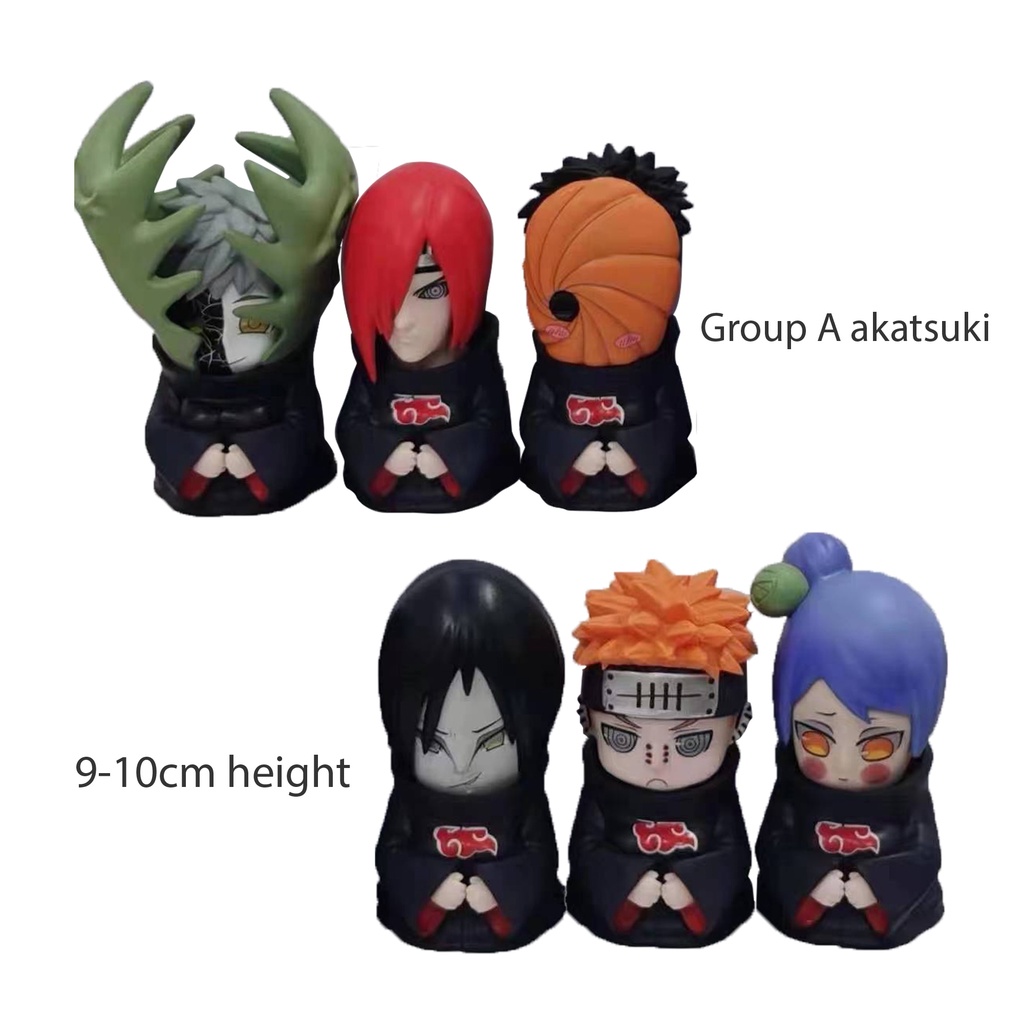 Naruto Sasuke Sakura akatsuki chibi figures set of 6 A and B Figures ...