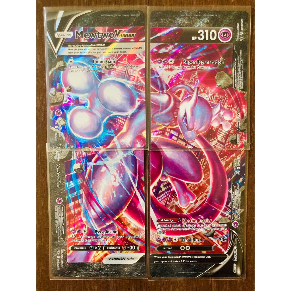 V UNION SETS Pokemon TCG Cards for Sale! Original Trading Card Mewtwo ...