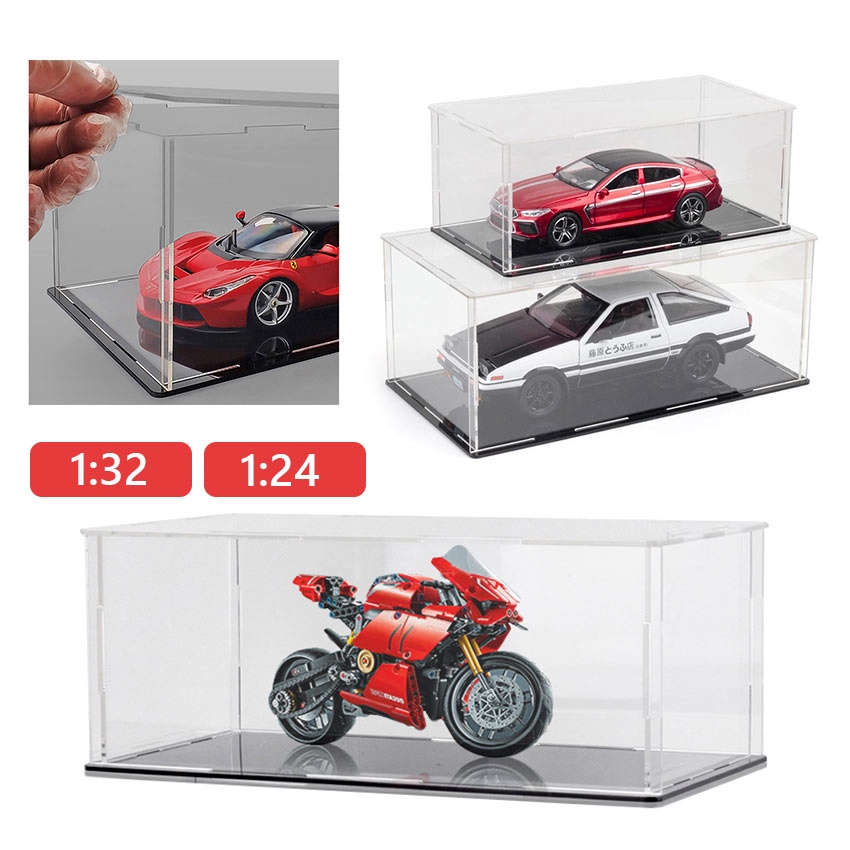 1/32 1/24 Dust Proof Acrylic Display Case Clear Storage Holder for ...