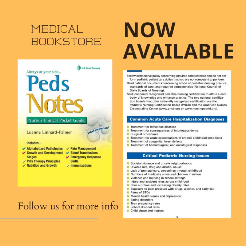 Peds Notes, Nurse's Clinical Pocket Guide | Shopee Philippines