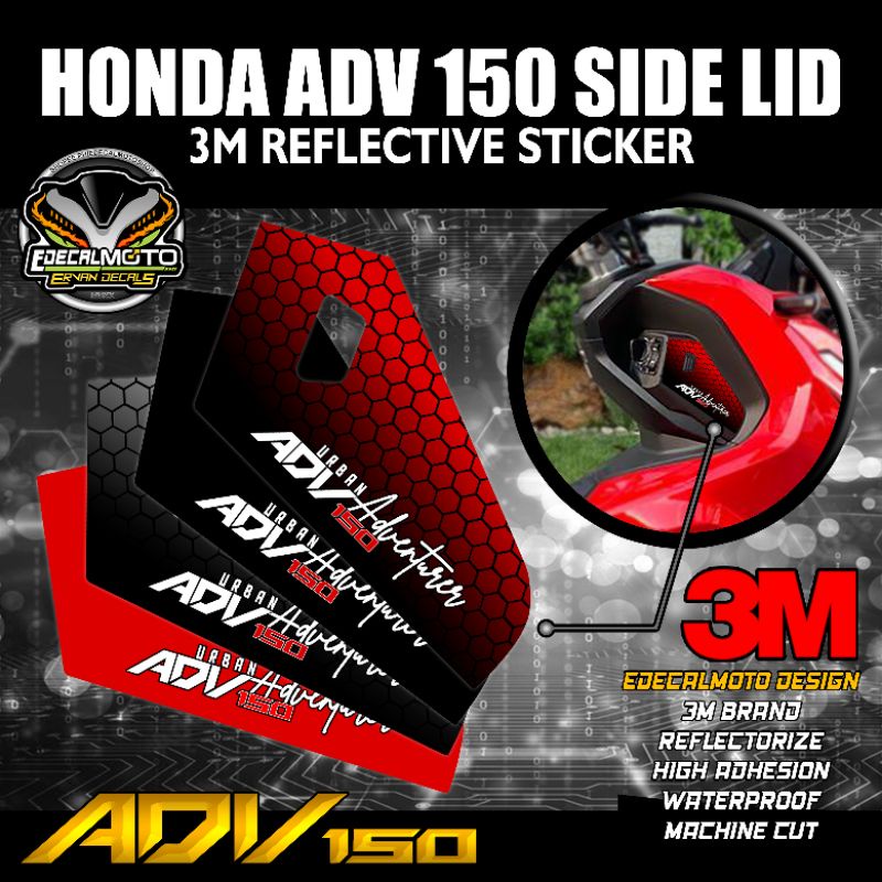 HONDA ADV 150 - 160 SIDE LID STICKER 3M REFLECTIVE | Shopee Philippines