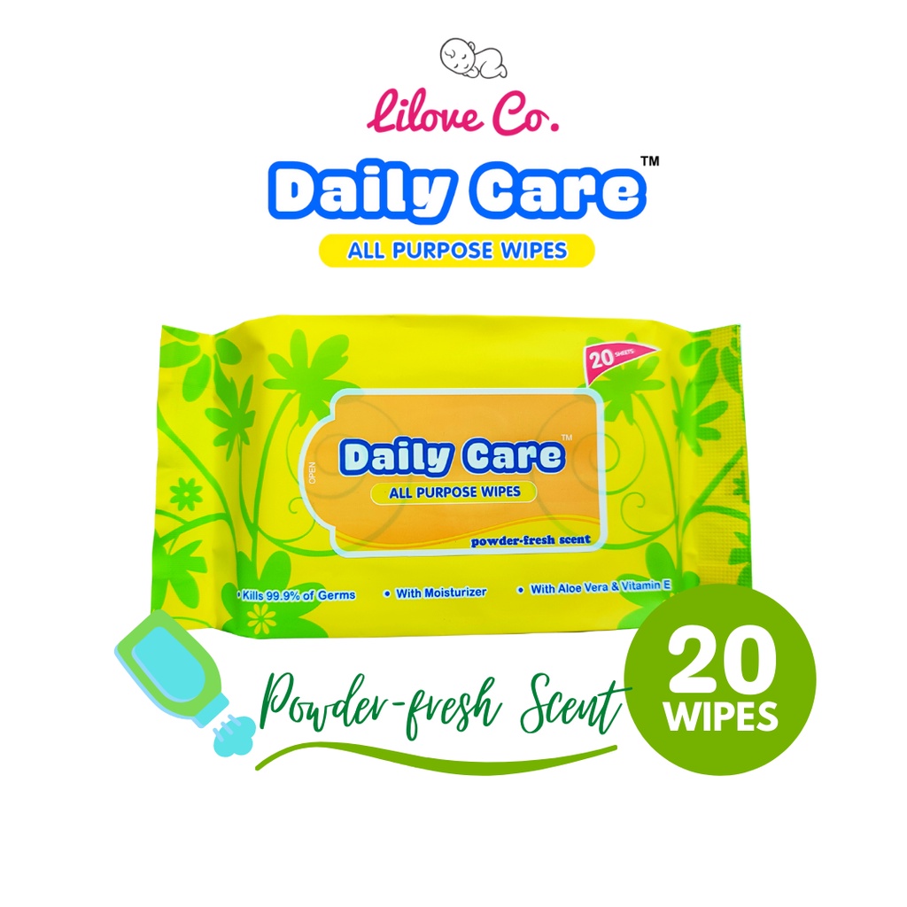Daily Care All Purpose Powder-fresh Scent 20 sheets | Shopee Philippines