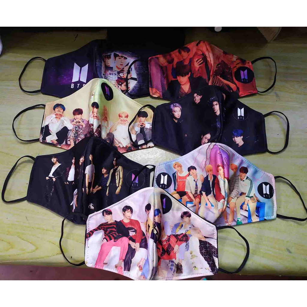BTS -2 Ply Quality Washable Stylish Face Mask | Shopee Philippines