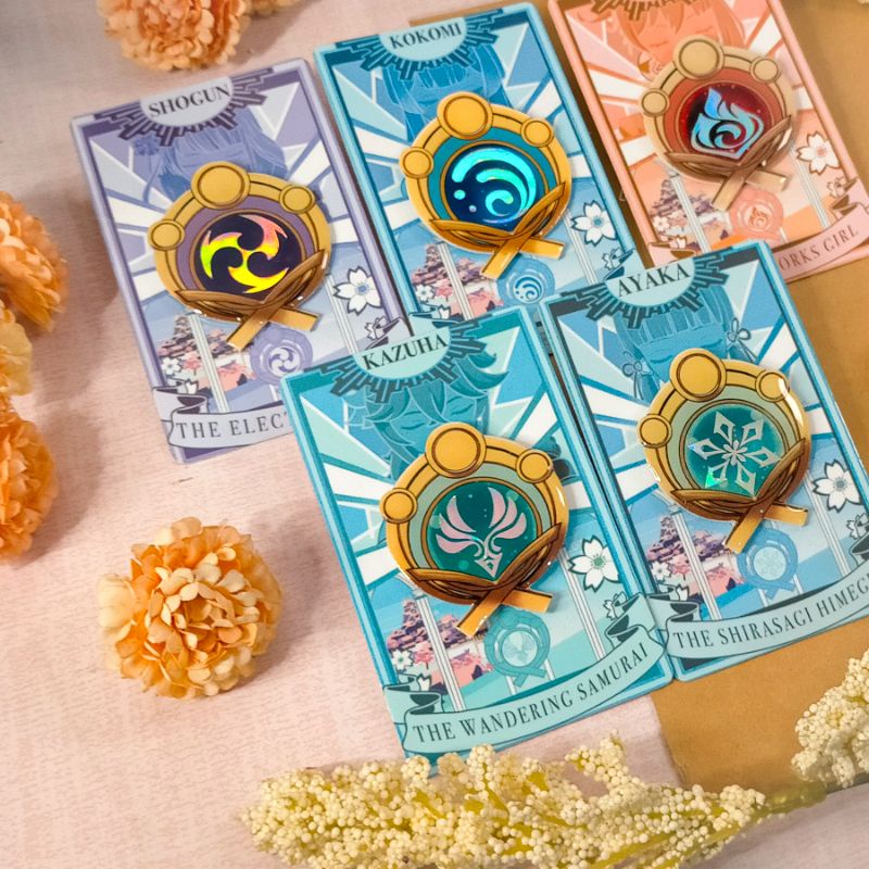 Genshin Impact Holographic Homemade Vision Pin (Inazuma) | Shopee ...