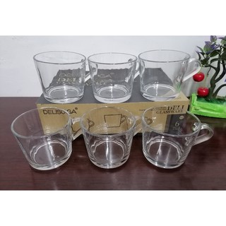 Delisoga Deli Glassware Glass TransparenT Drinking, Mug Set 6pcs 7cm ...