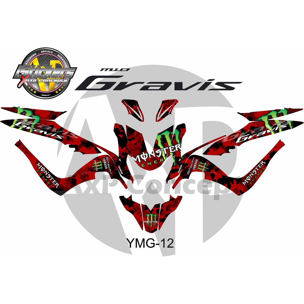 Yamaha Mio Gravis Decal Kit YMG-12 | Shopee Philippines