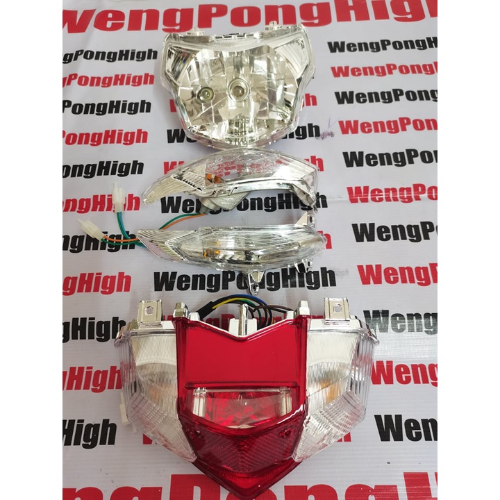HEADLIGHT WINKER LAMP AND TAIL LIGHT ASSY WITH BULB AND HARNESS VEGA ZR ...
