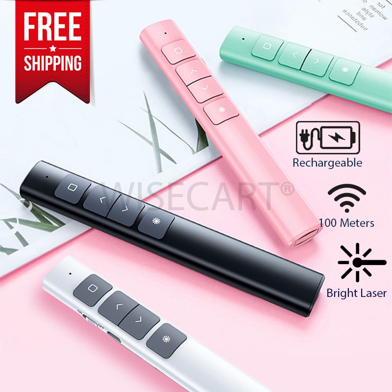 WiseCart® Rechargeable Premium PowerPoint Presenter Laser Pointer, 2 ...