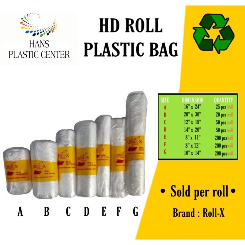 Hd Roll Plastic Bag Sold Per Roll Shopee Philippines