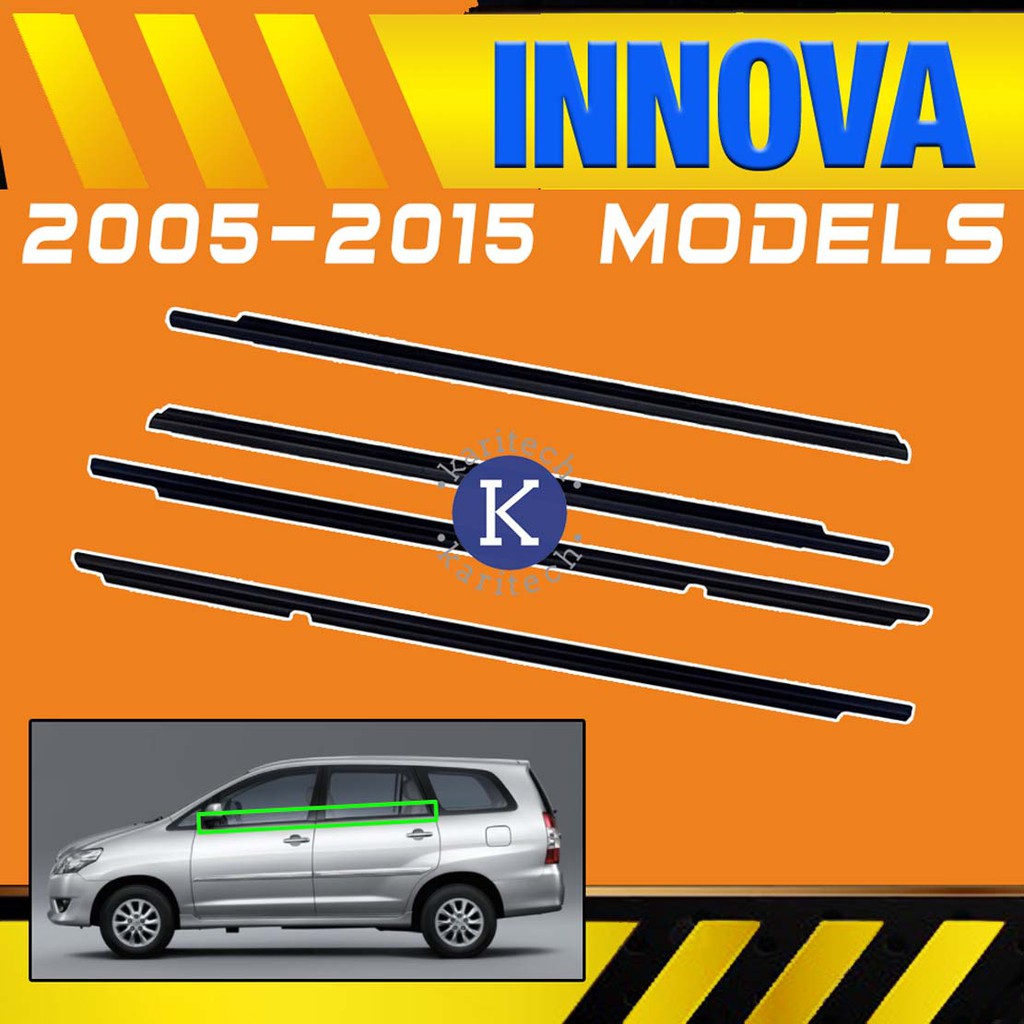 Outer Channel Weather Strip Molding - Innova 2005 to 2015 ( Set or 4 ...