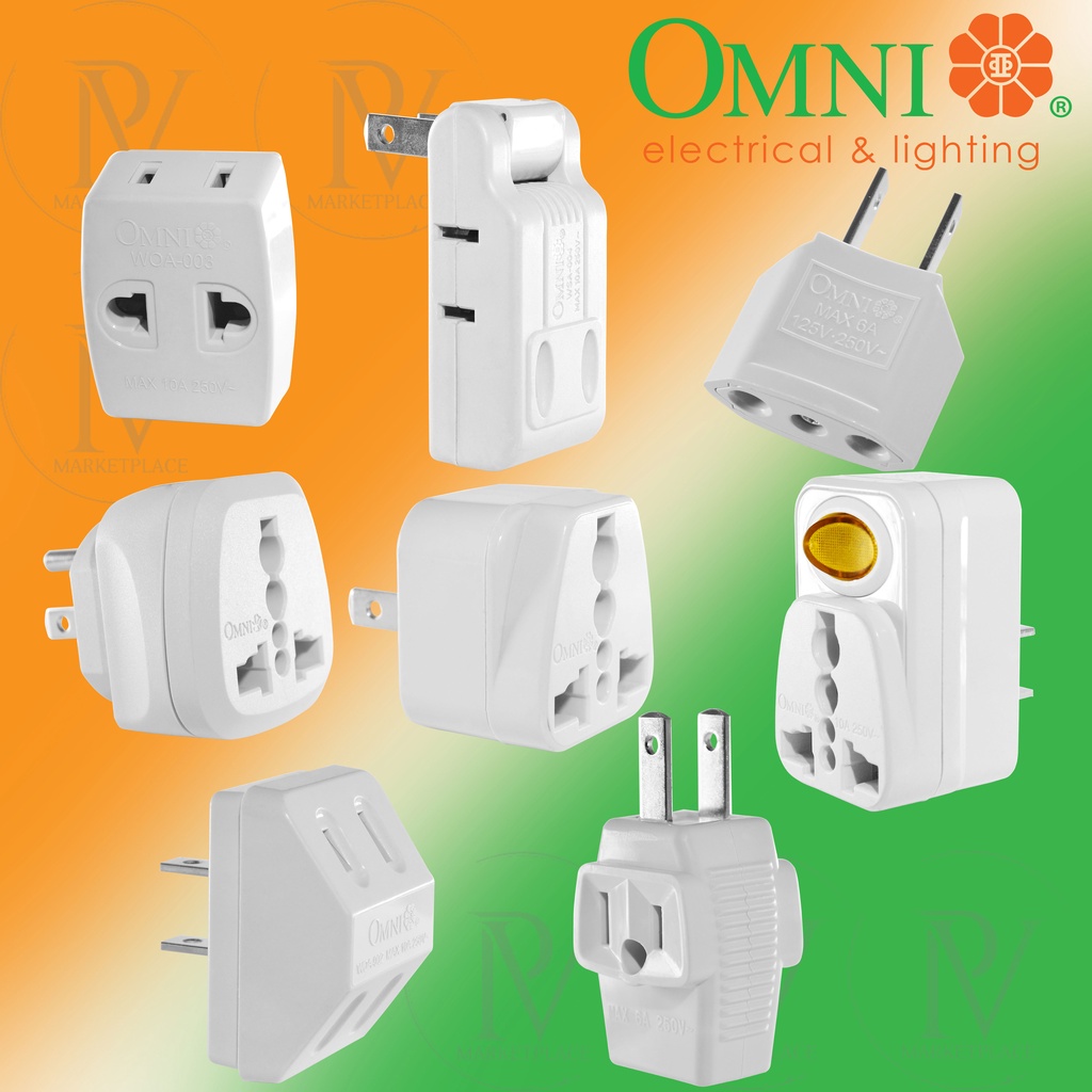 OMNI Travel Adapter, Universal Adapter, Octopus Adapter, Swing Type ...