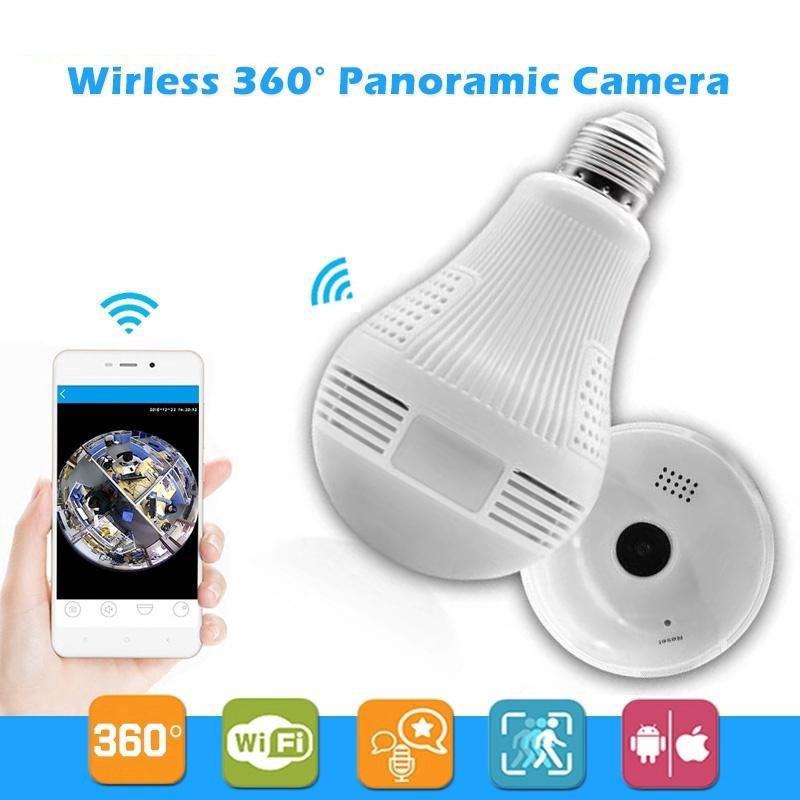 ICSEE LED lamp Bulb Wifi CCTV V380 Panoramic Camera 360 | Shopee ...