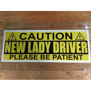 Vinyl Sticker - NEW LADY DRIVER - Car Sticker | Shopee Philippines