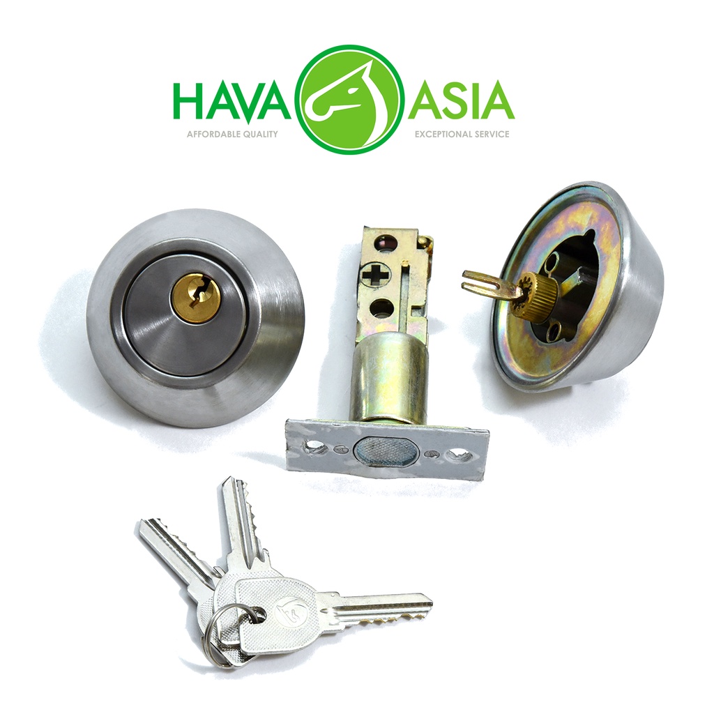 HavaAsia Heavy Duty Entrance Door Lock Deadbolt Double Cylinder (802 Ss ...
