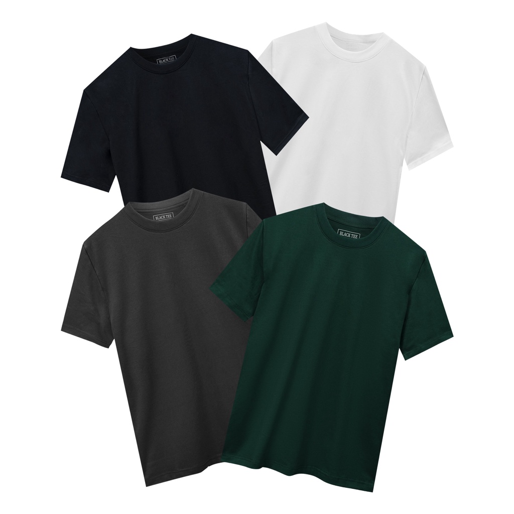 Short-sleeved Plain T-Shirt, Round Neck, High-Quality Stretch cotton ...