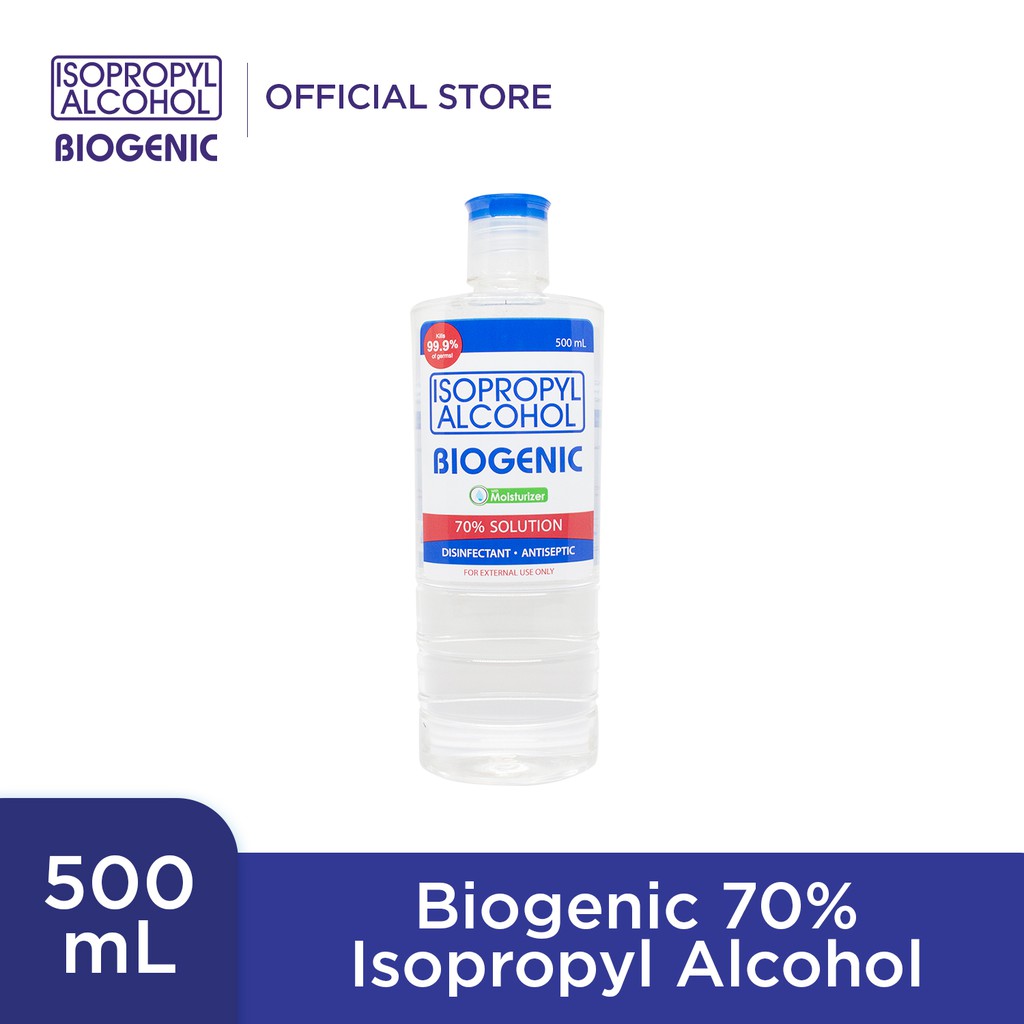 Biogenic 70% Isopropyl Alcohol 500ml | Shopee Philippines Biogenic 70% Isopropyl Alcohol 500ml | Shopee Philippines