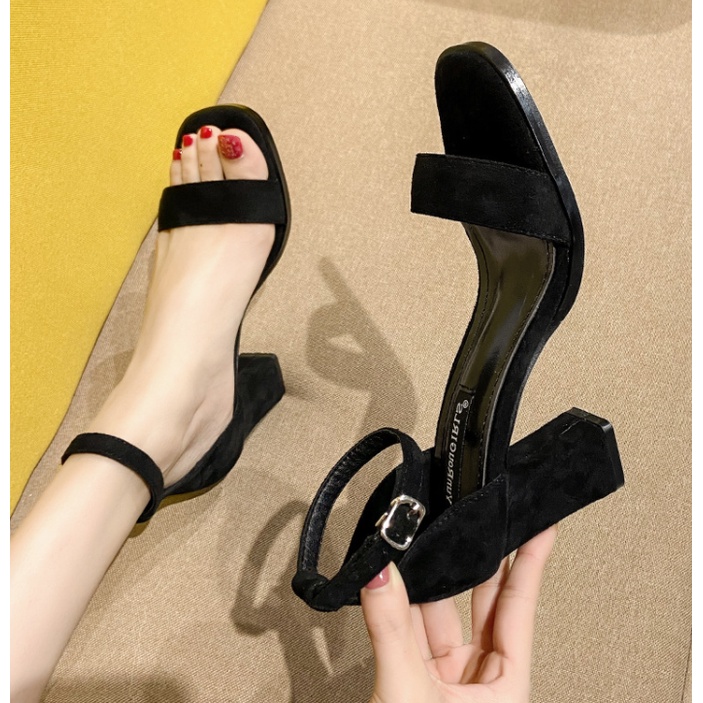 JYS. Ladies Korean 3Inches Trendy Suede Fashion Block Heels #SS25 ...