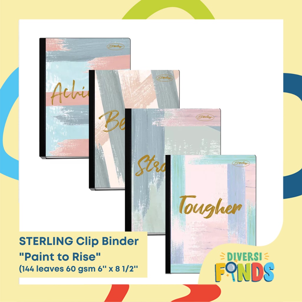 Sterling "Paint to Rise" Clip Binder Random Design - 9 Fillers Inside ...