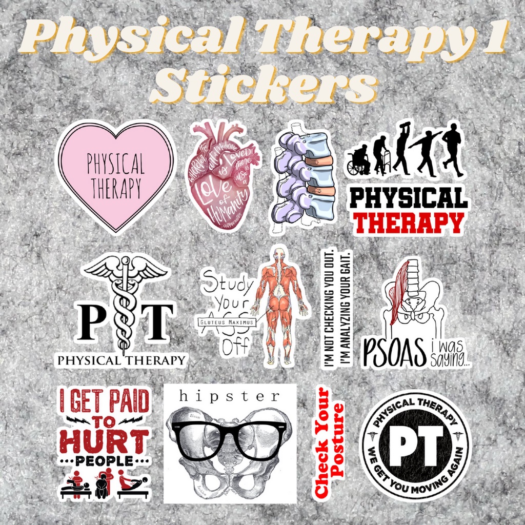 50 PCS| PHYSICAL THERAPIST PT STICKERS MEDICINE LUGGAGE LAPTOP STICKERS ...