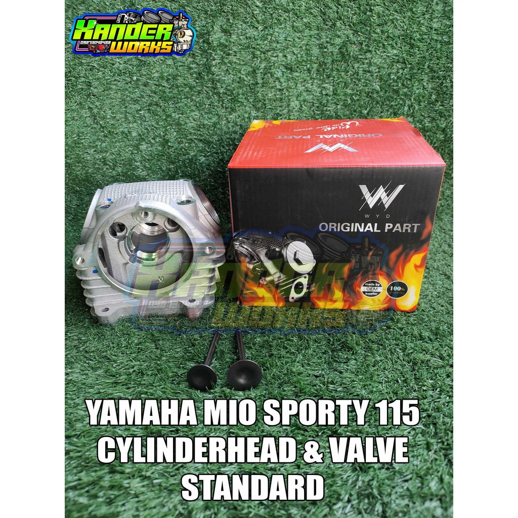 YAMAHA MIO SPORTY STANDARD CYLINDER HEAD AND VALVE ONLY | Shopee ...