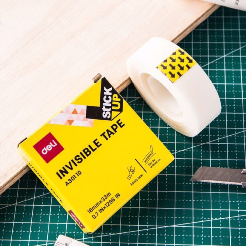 DELI INVISIBLE TAPE 18mm x 3m (1box/1roll) | Shopee Philippines