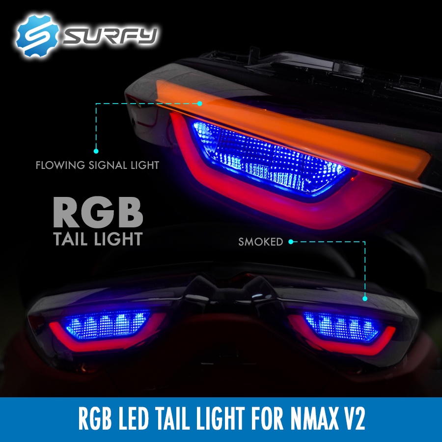 Nmax V2 Tail Light Smoke Flowing Led Lighting Plug And Play | Shopee ...