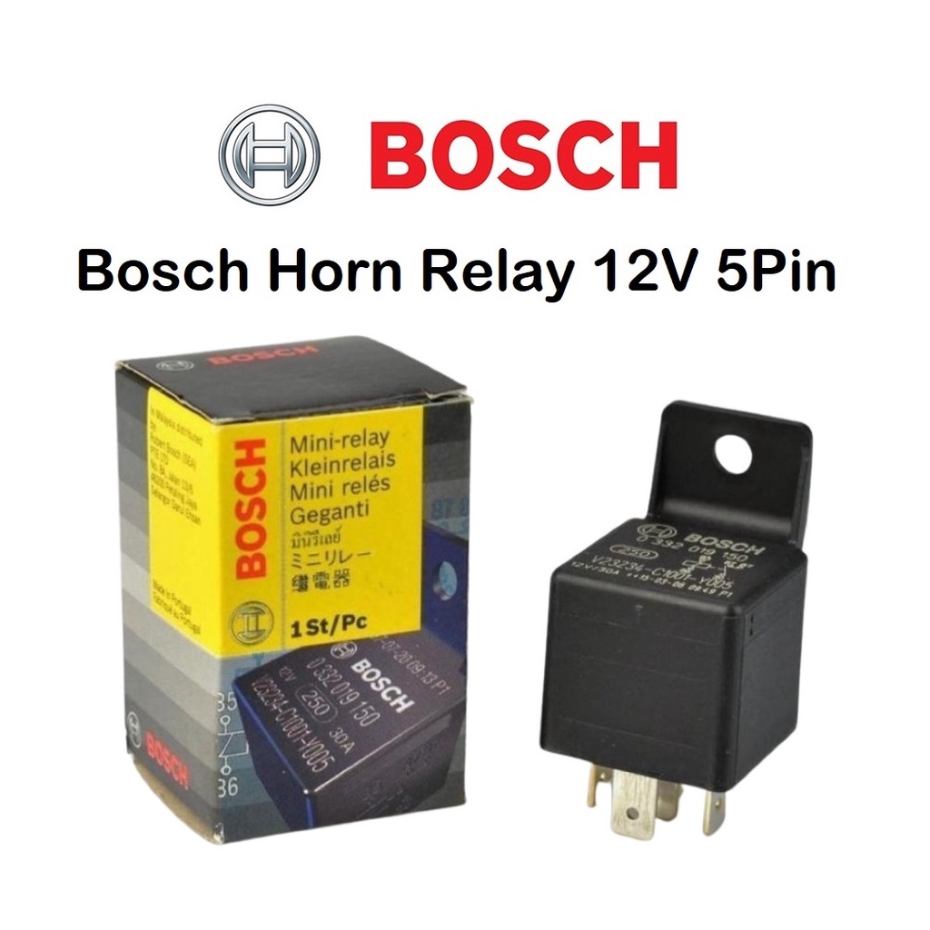 Original BOSCH Mini Relay 5pin 12V / 30A 100% Authentic Made in ...