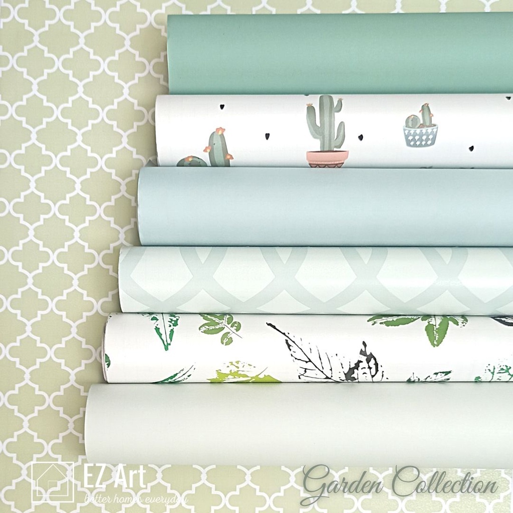 EZ Art Wallpaper Self Adhesive Color Green Garden Collection Design PVC ...