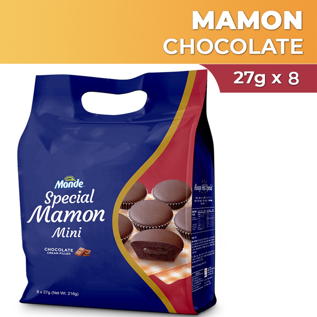 Monde Special Mamon Mini Chocolate Cream-filled 27g x 8 | Shopee ...
