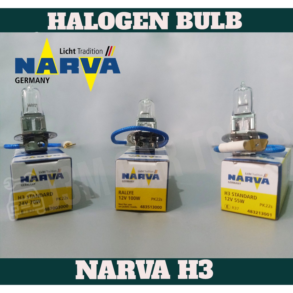 Halogen Bulb Narva H3 12v 55w/ 100w ; 24v 70w | Shopee Philippines